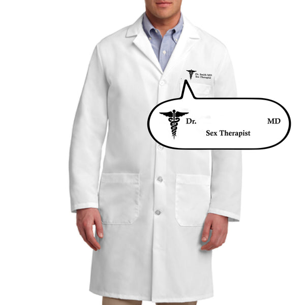 Custom Personalized Sex Therapist Doctor Coat Costume - Dr. ____ MD Se ...
