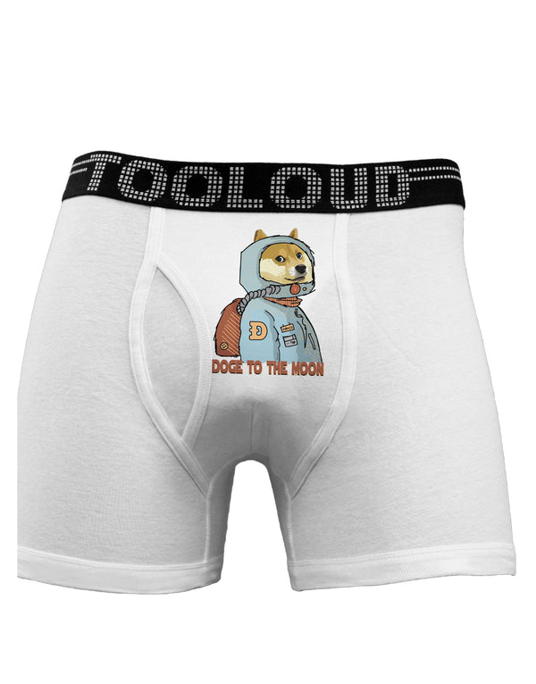 Doge to the Moon Boxer Briefs White Small Tooloud - ABC Underwear