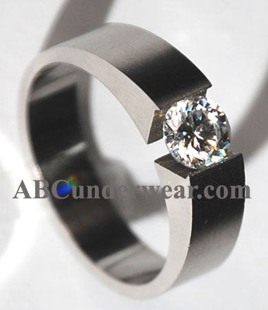 Solitaire Stainless Steel Tension Ring - ABC Underwear